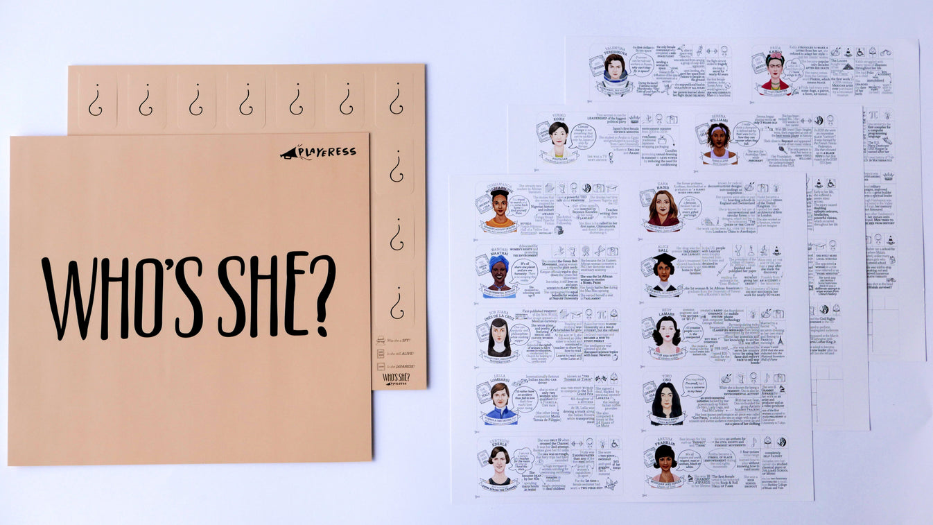 WHO'S SHE? paper game – Playeress